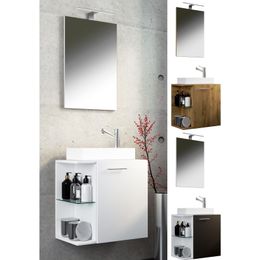 Vcm 3-tlg Set Waschplatz f&uuml;r G&auml;ste WC G&auml;stebad Waschtisch Toilette Badezimmer Set - Hausa SP
