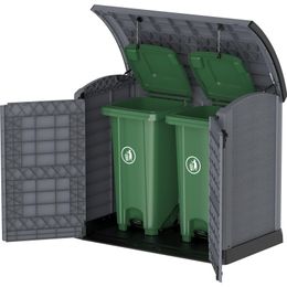Duramaxx Duramax StoreAway Aufbewahrungsbox 2er M&uuml;lltonnenbox 1200 l, 145 x 125 x 83 cm, Kunststoff