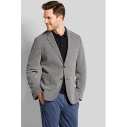 Sakko Bugatti, Herren, Gr. 56, grau (dunkelgrau), 70% Polyester, 30% Baumwolle, meliert, normal, Manschette, Sakkos Sakko, mit Stretchfunktion