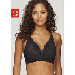 Lascana Bralette-BH schwarz Gr. 80E. Ohne B&uuml;gel. Nachhaltig.