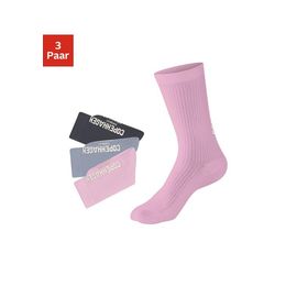 Copenhagen Studios Tennissocken mehrfarbig Gr. 43-46 f&uuml;r Damen. Mit Logoschriftzug. Elastisch. Nachhaltig.