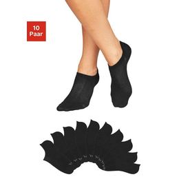 Bench. Sneakersocken 'Damen F&uuml;&szlig;linge, Rutschfest Silikon, Atmungsaktive Kurzsocken' schwarz Gr. 35-38 f&uuml;r Damen. Elastisch. Nachhaltig.
