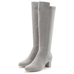 Lascana Stiefel 'Stiefelette, Langer Stiefel,' grau Gr. 42 f&uuml;r Damen