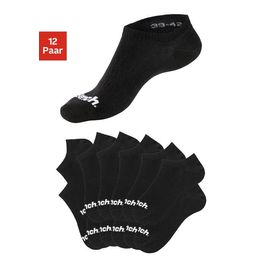 Bench. Sportsocken 'Damen Herren Sneaker Socken, Laufsocken verschwinden im Schuh' schwarz Gr. 39-42 f&uuml;r Damen. Mit Logoschriftzug. Elastisch. 