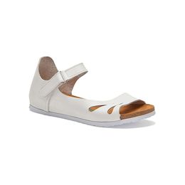 Comfortfusse Leder-Sandalen in Wei&szlig; - 50% | Gr&ouml;&szlig;e 42 | Damen-sandalen