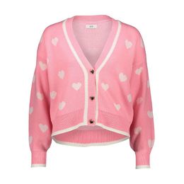 Jacqueline de Yong JDY Cardigan in Rosa/ Wei&szlig; - 43% | Gr&ouml;&szlig;e XL | Damen-pullover-cardigans