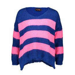 miss goodlife Pullover "Stripes" in Blau/ Pink - 87% | Gr&ouml;&szlig;e XL | Damen-pullover-cardigans