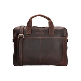 HIDE & STITCHES Leder-Businesstashe in Braun - (B)42 x (H)33 x (T)6 cm - 60% | Herrentaschen