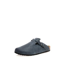 Comfortfusse Leder-Clogs in Dunkelblau - 50% | Gr&ouml;&szlig;e 41 | Herren-hausschuhe
