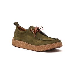Comfortfusse Leder-Schn&uuml;rschuhe in Khaki - 51% | Gr&ouml;&szlig;e 45 | Herren-schnuerschuhe