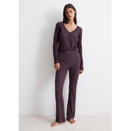 Marc O ́Polo Bodywear Pyjama-Hose in Lila - 35% | Gr&ouml;&szlig;e M | Damen-loungewear