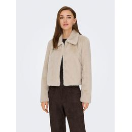 Jacqueline de Yong JDY Fleecejacke "Macy" in Beige - 38% | Gr&ouml;&szlig;e L | Damenjacken