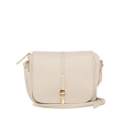 Pia Sassi Leder-Umh&auml;ngetasche "Monte Avella" in Creme - (B)25 x (H)23 x (T)7 cm - 72% | Damen-taschen