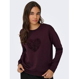 Jacqueline de Yong JDY Sweatshirt "Paris" in Bordeaux - 31% | Gr&ouml;&szlig;e XXL | Damen-sweatshirts-jacken