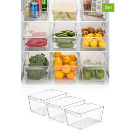 Violeta Home 3er-Set: K&uuml;hlschrank-Organizer in Transparent - (B)32,5 x (H)14 x (T)20 cm - 70% | Aufbewahren-servieren