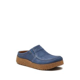 Comfortfusse Leder-Clogs in Blau - 49% | Gr&ouml;&szlig;e 42 | Damen-pantoletten