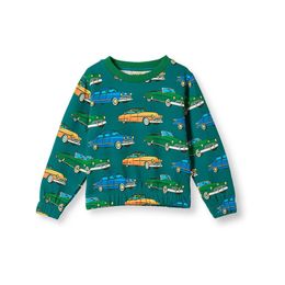 Smafolk Sm&aring;folk Sweatshirt "Yapeen" in Gr&uuml;n - 51% | Gr&ouml;&szlig;e 110/116 | Kinder-sweatshirts-jacken