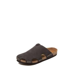 Comfortfusse Leder-Clogs in Schwarz - 50% | Gr&ouml;&szlig;e 40 | Damen-pantoletten