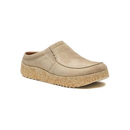Comfortfusse Leder-Clogs in Beige - 49% | Gr&ouml;&szlig;e 40 | Damen-pantoletten