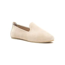 Comfortfusse Leder-Slipper in Beige - 50% | Gr&ouml;&szlig;e 38 | Damen-schuhe-halbschuhe