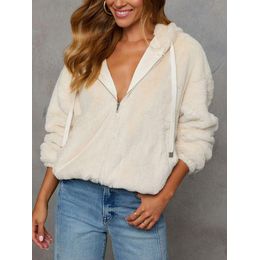 Milan Kiss Fleecejacke in Creme - 62% | Gr&ouml;&szlig;e L | Damenjacken