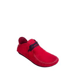 Comfortfusse Leder-Mokassins in Rot - 53% | Gr&ouml;&szlig;e 41 | Damen-schuhe-halbschuhe