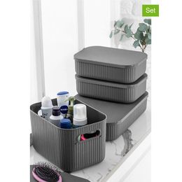 Violeta Home 4er-Set: Make-Up Organizer in Grau - 65% | Aufbewahren-servieren
