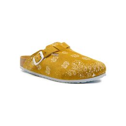 Comfortfusse Leder-Clogs "Folk Capri" in Gelb - 50% | Gr&ouml;&szlig;e 44 | Damen-pantoletten