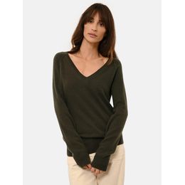 Just Cashmere Kaschmir-Pullover "Phoebe" in Dunkelgr&uuml;n - 55% | Gr&ouml;&szlig;e XL | Damen-pullover-cardigans