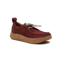 Comfortfusse Leder-Schn&uuml;rschuhe in Bordeaux - 50% | Gr&ouml;&szlig;e 41 | Damen-schnuerschuhe