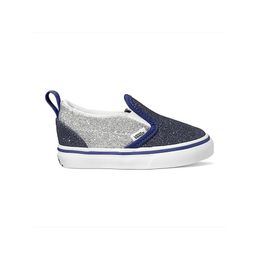 Vans Leder-Slipper "V 2TGL" in Silber/ Dunkelblau - 57% | Gr&ouml;&szlig;e 18 | Baby-schnuerschuh