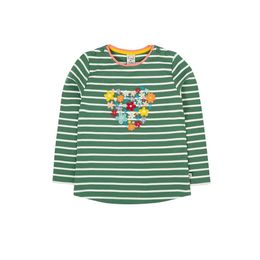 frugi Longsleeve "Louise" in Gr&uuml;n/ Wei&szlig; - 47% | Gr&ouml;&szlig;e 104/110 | Kinder-longsleeves