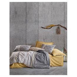 Elizabed Renforc&eacute;-Bettw&auml;sche-Set in Beige/ Grau - 72% | Gr&ouml;&szlig;e 240x220 cm | Bettwaesche-bettwaren