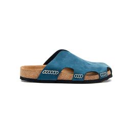 Comfortfusse Leder-Clogs in Blau - 50% | Gr&ouml;&szlig;e 36 | Damen-pantoletten