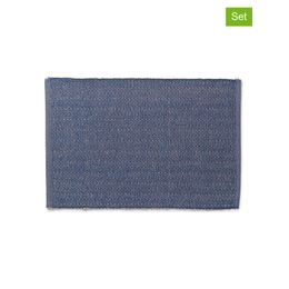 LYNGBY 2er-Set: Tischsets "Herringbone" in Dunkelblau - (L)43 x (B)30 cm - 30% |
