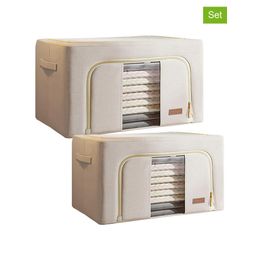 Joybos 2er-Set: Kleiderboxen in Creme - 70% | Kisten-koerbe