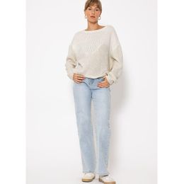 SASSYCLASSY Pullover in Wei&szlig; - 64% | Gr&ouml;&szlig;e M | Damen-pullover-cardigans