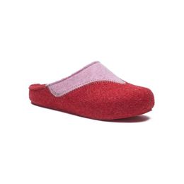 Comfortfusse Woll-Hausschuhe in Rosa/ Rot - 50% | Gr&ouml;&szlig;e 39 | Damen-pantoletten