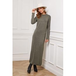Jos&eacute;fine Strickkleid "Analog" in Khaki - 70% | Gr&ouml;&szlig;e L | Damen-kleider