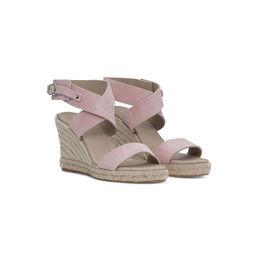Ilse Jacobsen Leder-Keilsandaletten in Rosa - 80% | Gr&ouml;&szlig;e 39 | Damen-sandalen