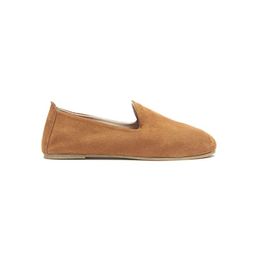Comfortfusse Leder-Slipper in Hellbraun - 50% | Gr&ouml;&szlig;e 37 | Damen-schuhe-halbschuhe