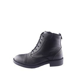 D.Moro Leder-Boots in Schwarz - 50% | Gr&ouml;&szlig;e 37 | Damen-stiefel