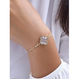 Nakkash Vergold. Armband mit Zirkonia und Perlmutt - 81% | Schmuck