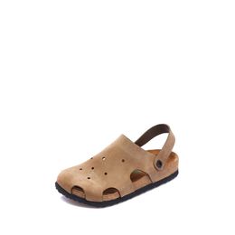 Comfortfusse Leder-Clogs in Sand - 50% | Gr&ouml;&szlig;e 41 | Clogs-pantoletten-kinder