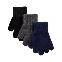 Mikk-line 3er-Set: Fingerhandschuhe in Anthrazit/ Dunkelblau - 10% | Gr&ouml;&szlig;e 104-122 | Kinderhandschuhe