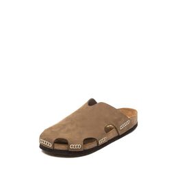 Comfortfusse Leder-Clogs in Sand - 50% | Gr&ouml;&szlig;e 36 | Damen-pantoletten