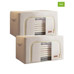 Joybos 2er-Set: Kleiderboxen in Beige - (B)60 x (H)40 x (T)42 cm - 59% | Kisten-koerbe