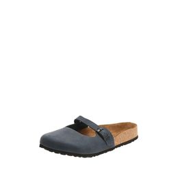 Comfortfusse Leder-Clogs in Dunkelblau - 52% | Gr&ouml;&szlig;e 38 | Damen-pantoletten