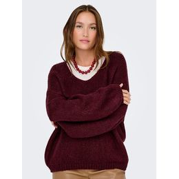 Jacqueline de Yong JDY Pullover "Dydinea" in Bordeaux - 44% | Gr&ouml;&szlig;e XS | Damen-pullover-cardigans