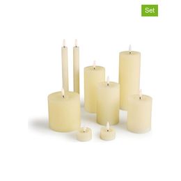 LIFA LIVING 9er-Set: LED-Kerzen in Creme - 65% | Kerzen-vasen